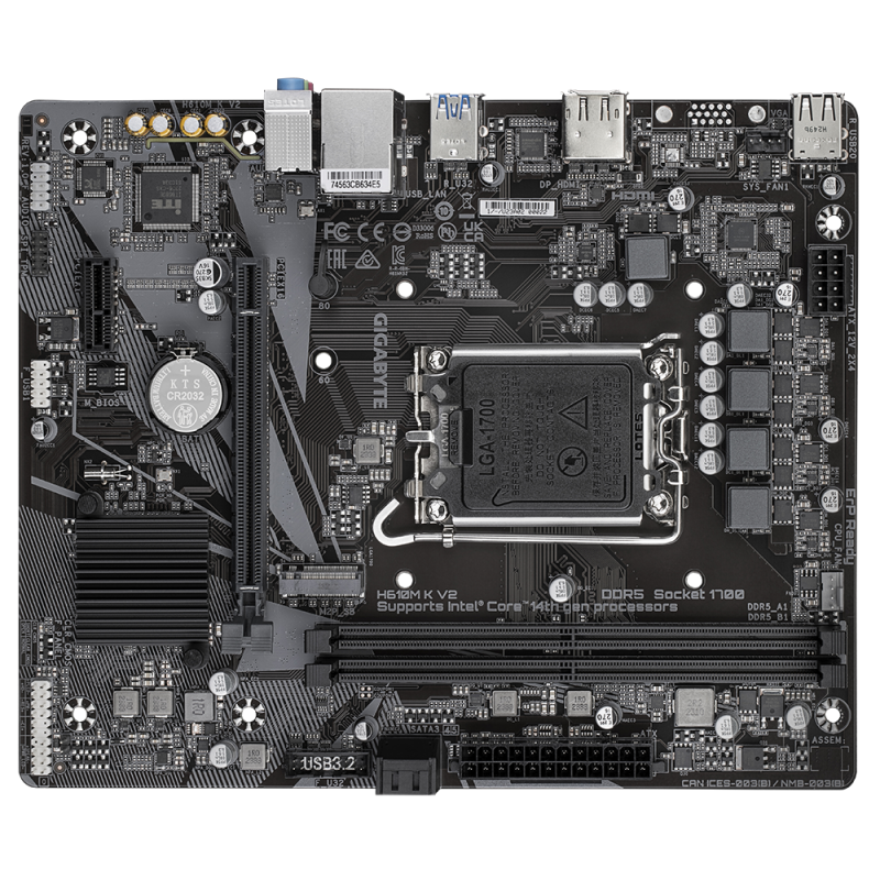 MOTHER GIGABYTE H610M-K V2 SOC1700/DDR5/MICRO ATX