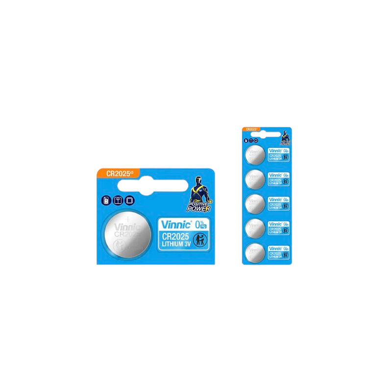 BATERIA CR-2025 VINNIC 3V/LITIO PACK X 5