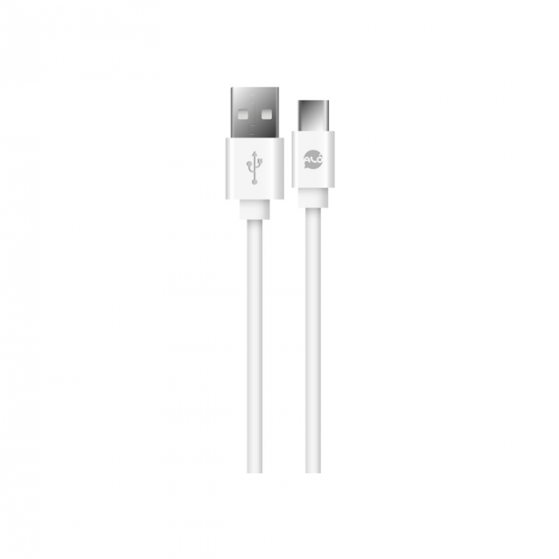 CABLE ALO 15W BLANCO USB-A A USB-C 1MTR BOX TIPO-C