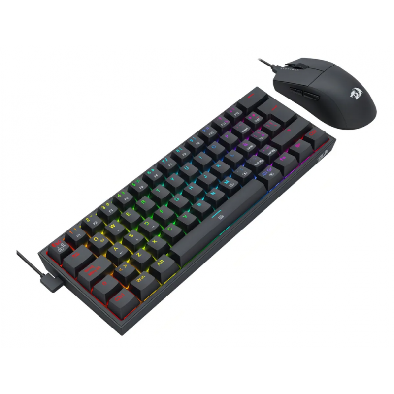 COMBO REDRAGON S-143 BLACK GAMER TEC 60%/MOUSE