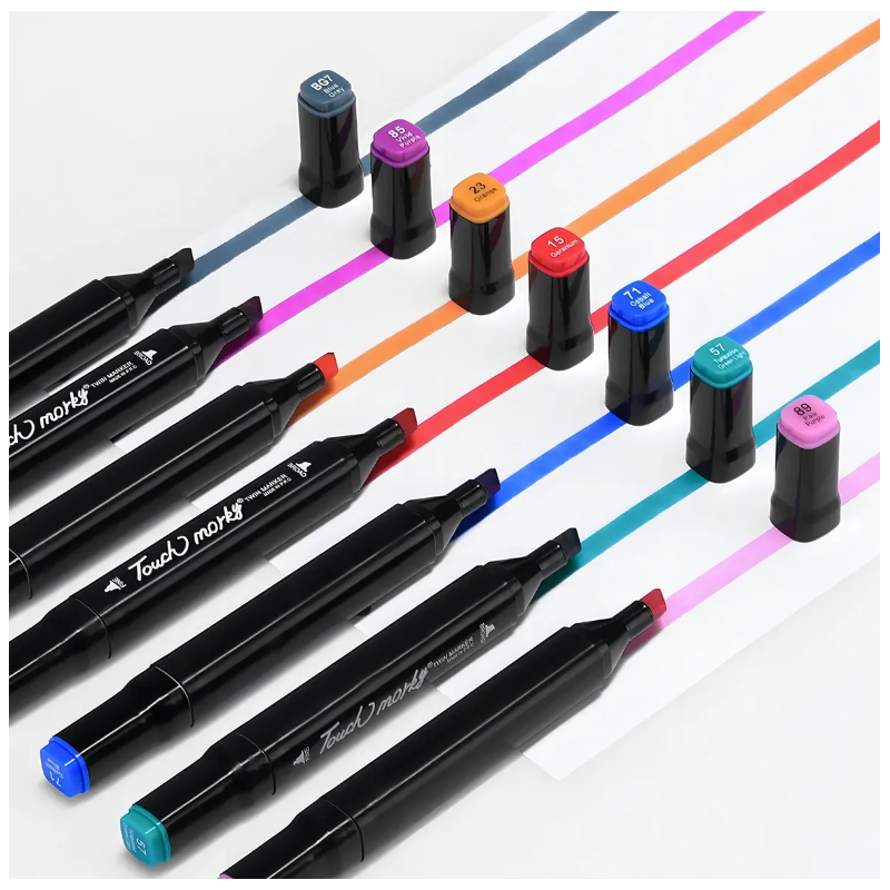 MARCADOR TOUCH PACK X 60PCS COLORES DOBLE PUNTA