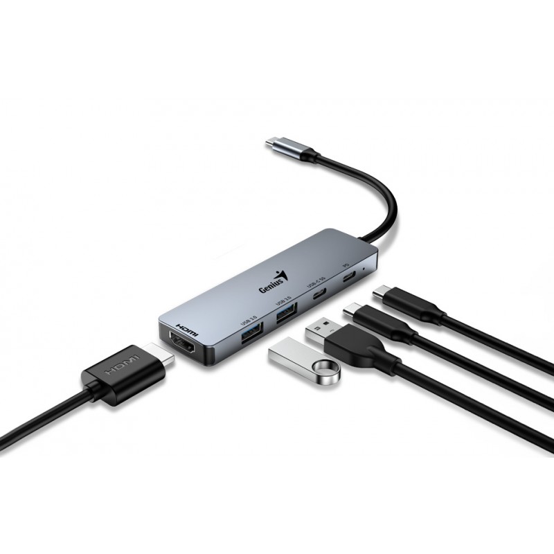 HUB GENIUS UH-500 USB-C 5P/USB/USB-C/HDMI/PD/3.0