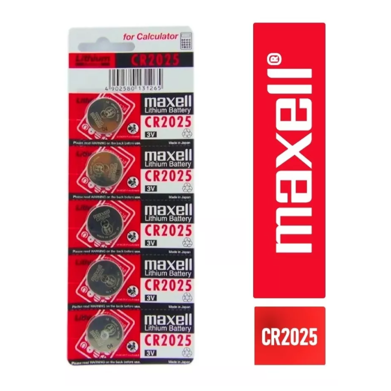BATERIA CR-2025 MAXELL 3V/PACK X 5