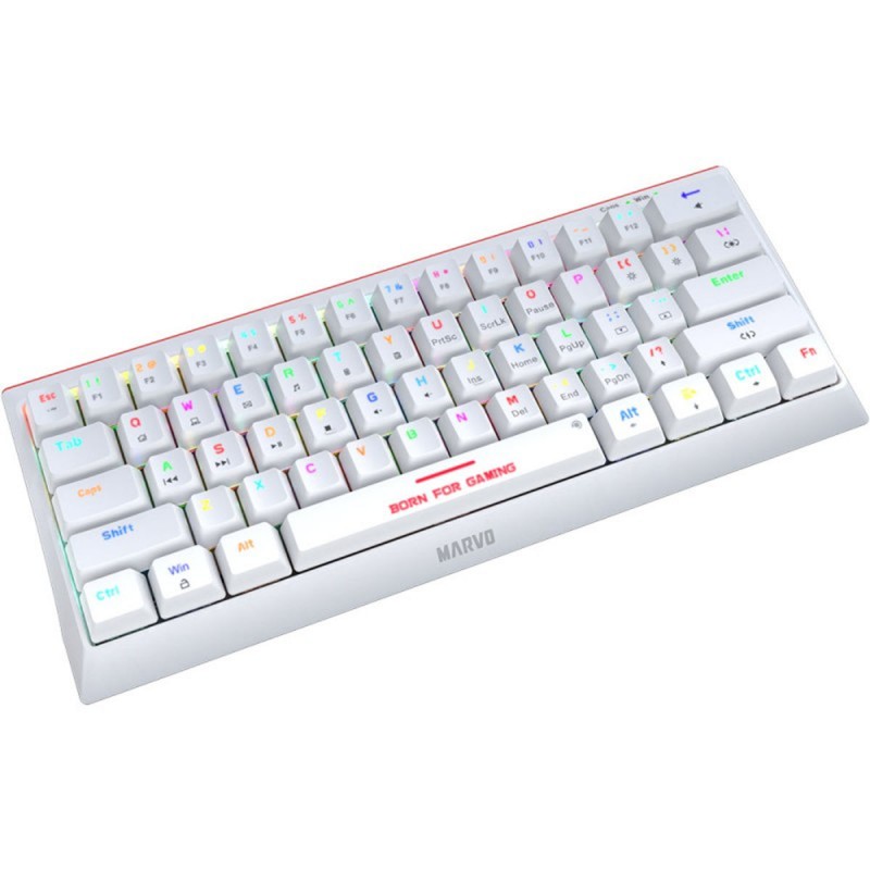 TECLADO MARVO KG962G-W MECANICO GAMER RAINBOW